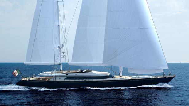 New build Perini Navi sailing yacht now for sale at HMY